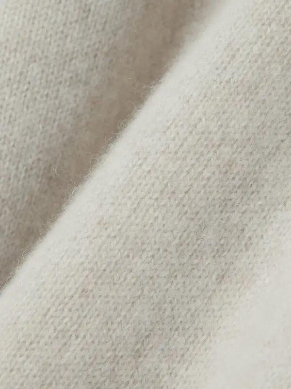 THE ELDER STATESMAN Cashmere Turtleneck Sweater - Ecru