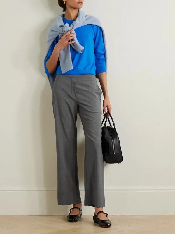 LESET Jane Stretch-wool Straight-leg Pants