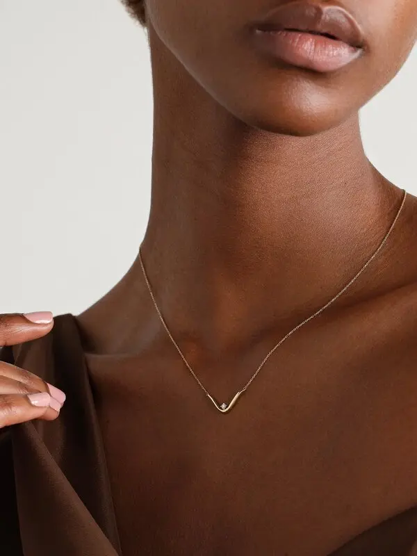 Mizuki 14-karat Necklace With Diamond