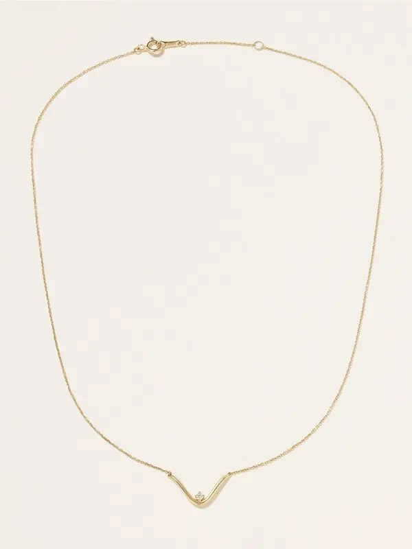 Mizuki 14-karat Necklace With Diamond