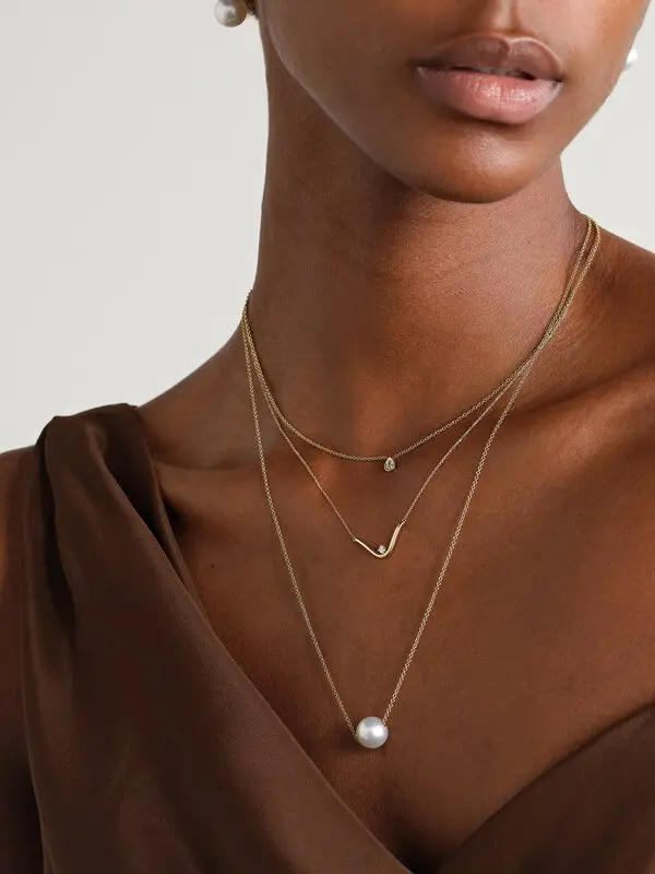 Mizuki 14-karat Necklace With Diamond