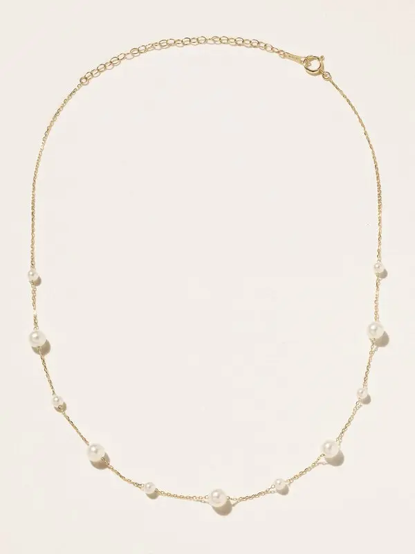Mizuki 14-karat Pearl Necklace - Gold