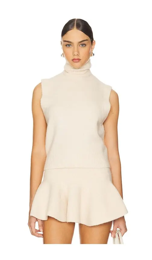 Susana Monaco Mapache Mock Neck Vest