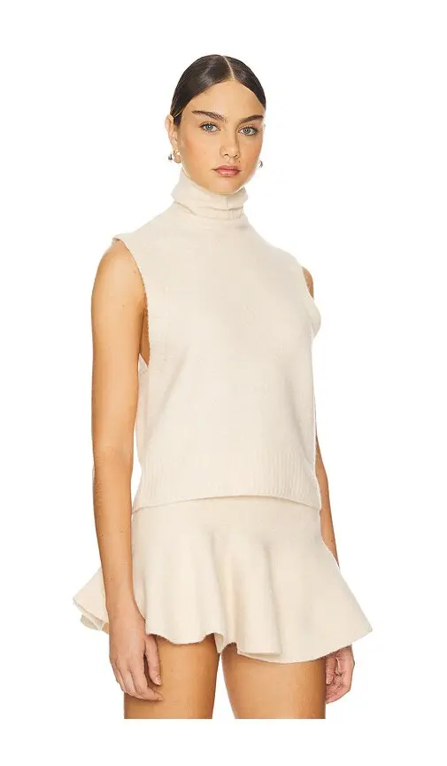 Susana Monaco Mapache Mock Neck Vest