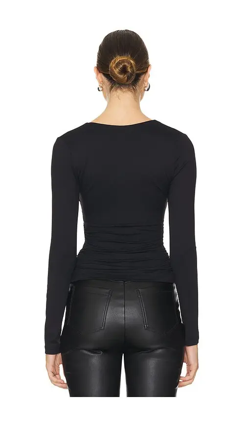 Susana Monaco V-neck Long Sleeve Top