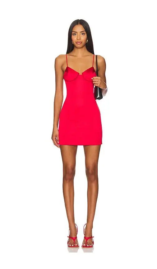 red corset mini dress Emi Corset Mini Dress main image 1