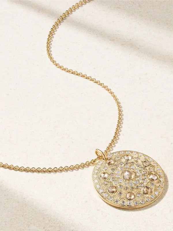 De Beers Talisman Medal Diamond Necklace - Gold