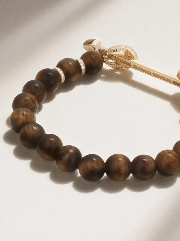 ANANYA Chakra Tiger's Eye And Diamond Bracelet