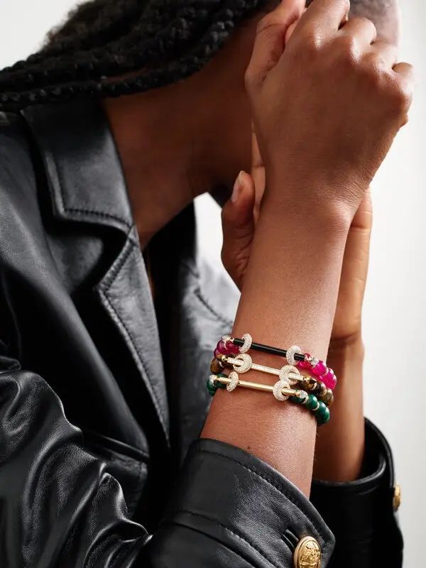 ANANYA Chakra Tiger's Eye And Diamond Bracelet
