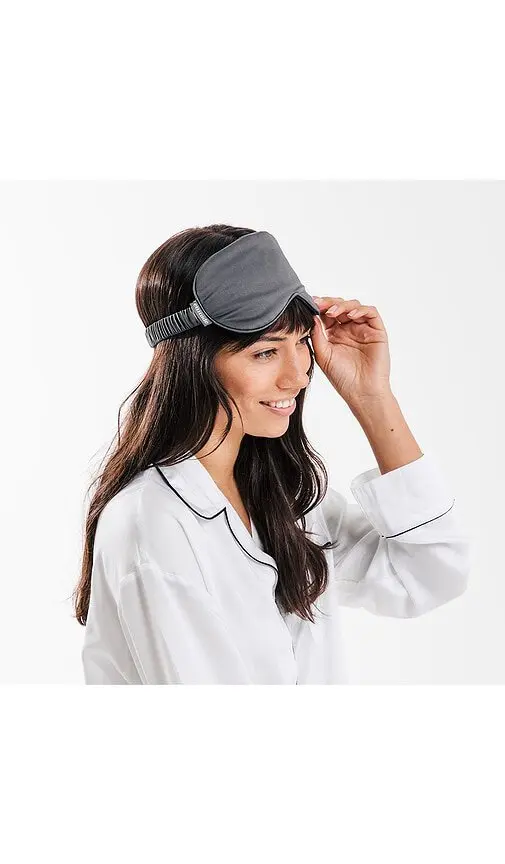 ETTITUDE Sateen Eye Mask - Charcoal