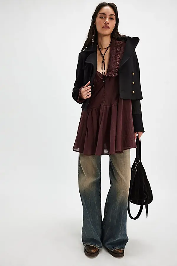 free people victorian mini dress EMBROIDERED VICTORIAN MINI DRESS  Bit & Bauble