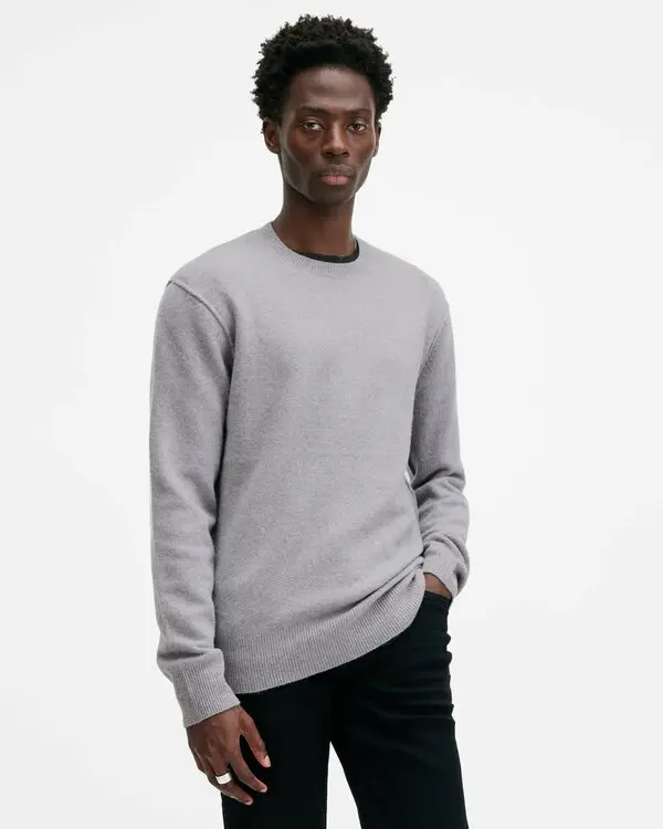 ALLSAINTS Patern Crew Neck Knit - Grey