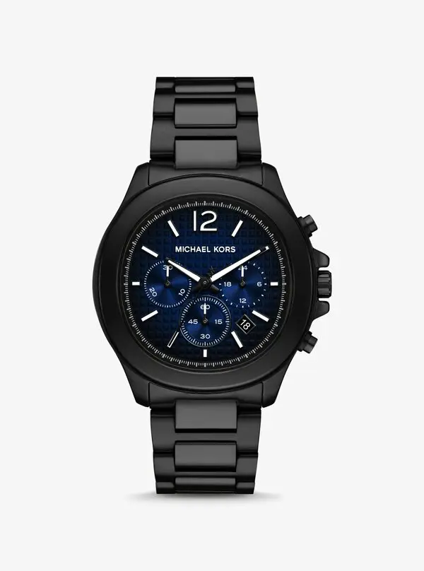Michael Kors Chronograph Stainless Steel Watch - Black