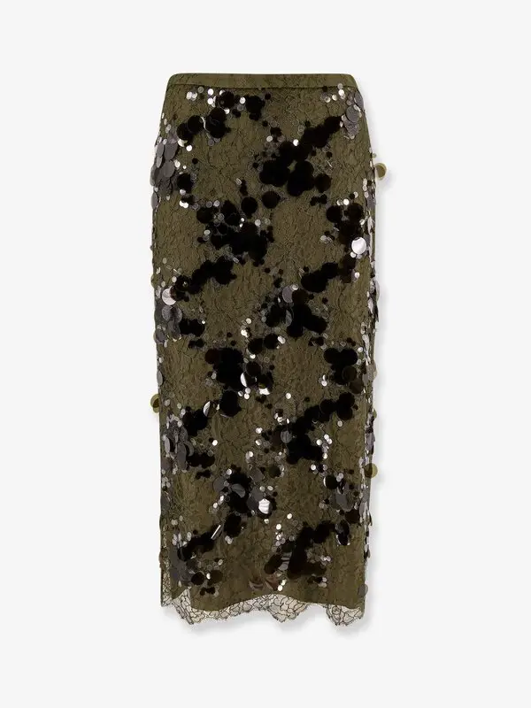Gucci Sequin Embellished Lace Skirt