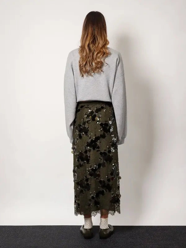 Gucci Sequin Embellished Lace Skirt