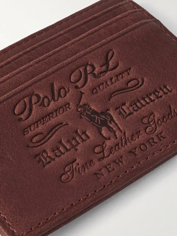 Polo Ralph Lauren Heritage Logo-debossed Full-grain Leather Cardholder
