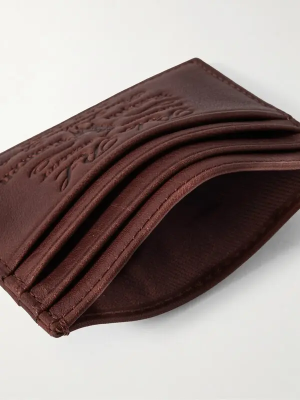 Polo Ralph Lauren Heritage Logo-debossed Full-grain Leather Cardholder