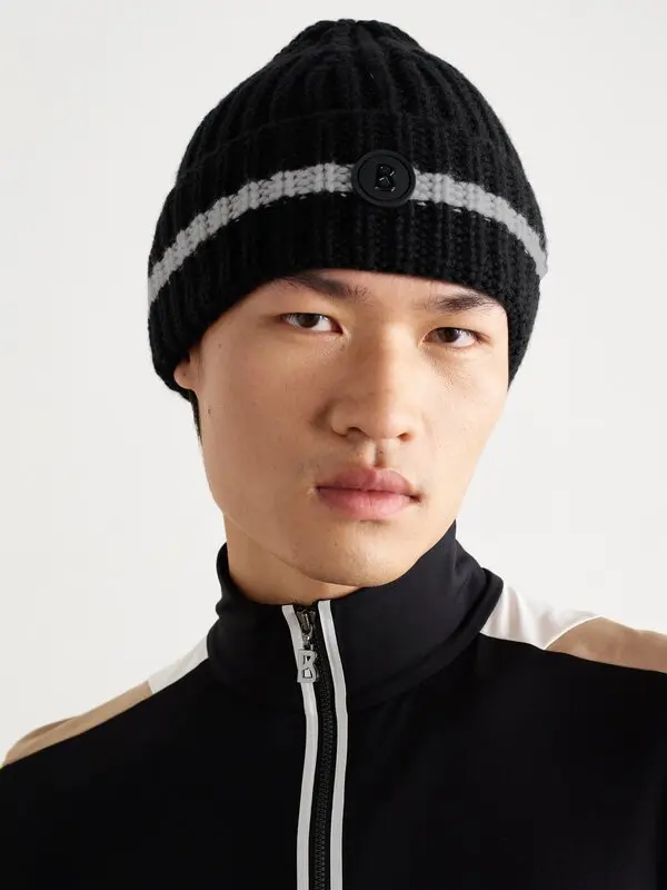 Bogner Kilian Ribbed Cashmere Ski Beanie In Black - 50% Off  display picture 1
