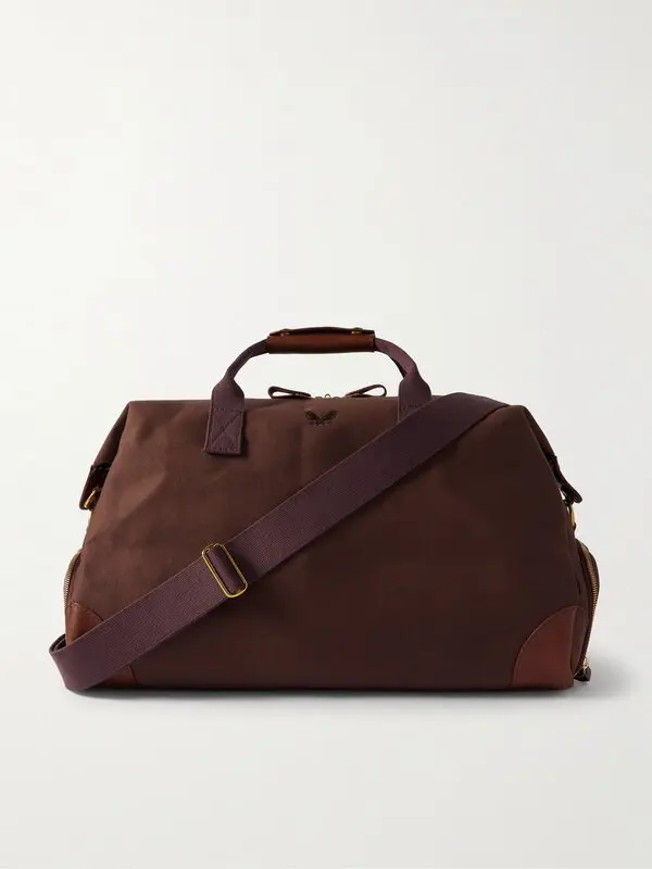 Bennett Winch Leather-trimmed Cotton-canvas Weekender Holdall - Brown