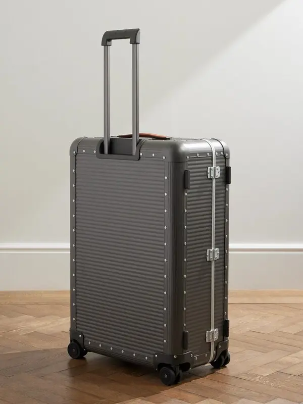 FPM MILANO Bank Spinner 76cm Leather-trimmed Aluminium Suitcase