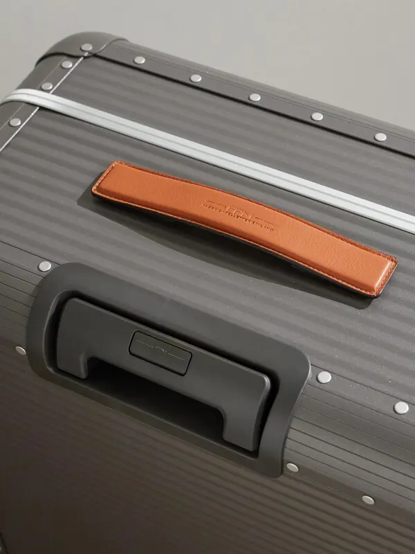 FPM MILANO Bank Spinner 76cm Leather-trimmed Aluminium Suitcase