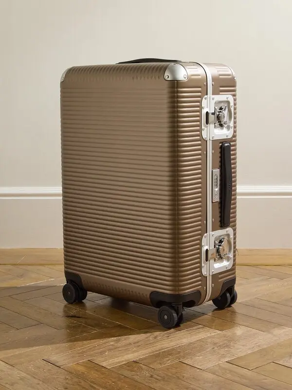 FPM MILANO Bank Light 68cm Leather-trimmed Makrolon® Polycarbonate Spinner Suitcase - Brown