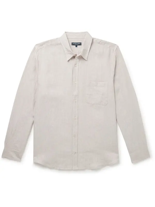 Frescobol Carioca Telles Slim-fit Striped Linen Shirt - Neutrals