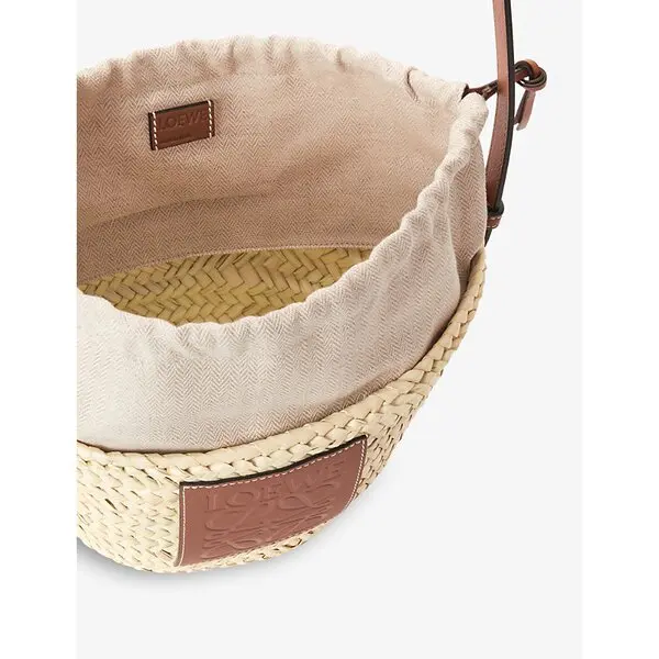 Loewe X Paula's Ibiza Raffia And Leather Basket Bag