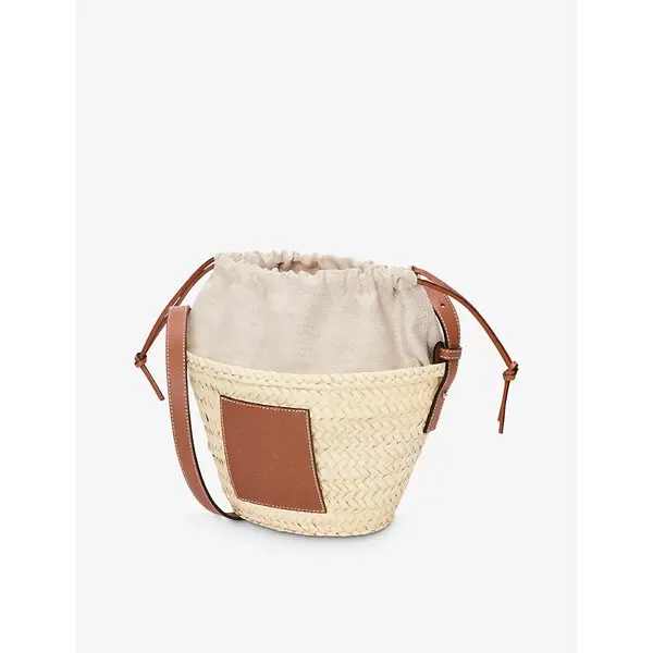 Loewe X Paula's Ibiza Raffia And Leather Basket Bag