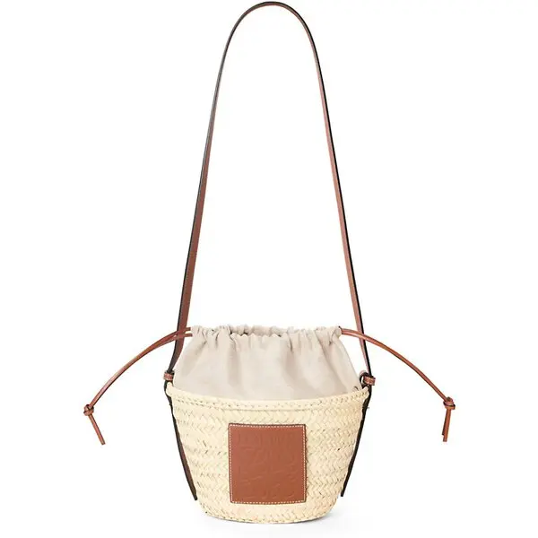 Loewe X Paula's Ibiza Raffia And Leather Basket Bag