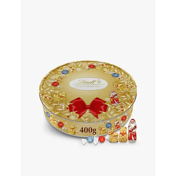 LINDT Festive Selection Chocolate Tin 400g