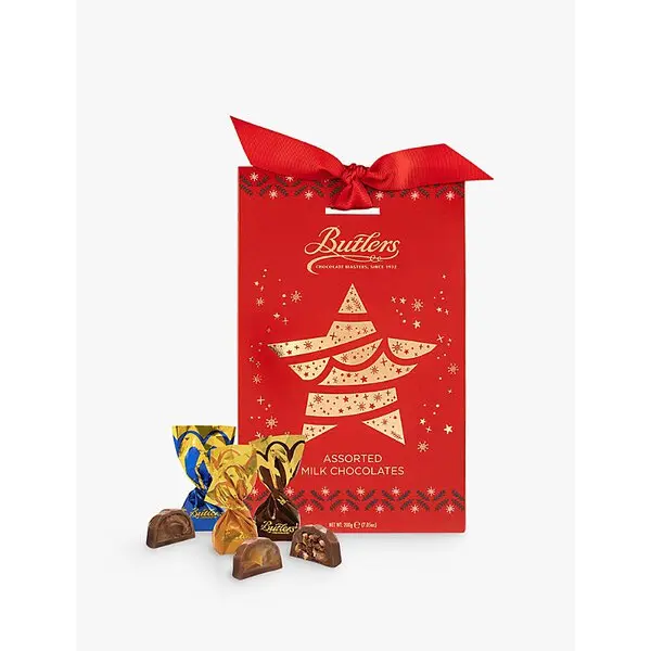 BUTLERS Assorted Milk Chocolates 200g Luxury Red Christmas Pouch