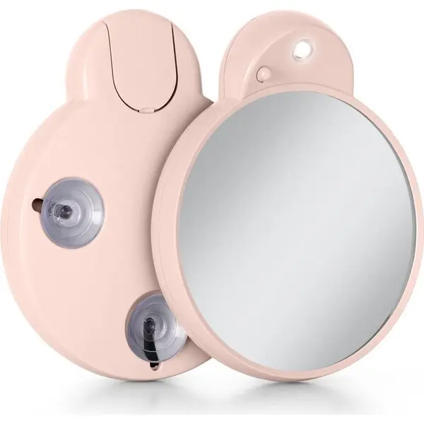 ZADRO Lighted Compact Mirror With 10x Magnification & Retractable Suction Cups - Sepia Rose