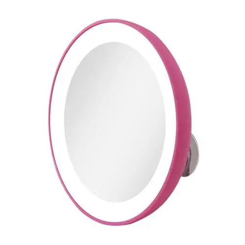 ZADRO Lighted Compact Mirror With 10x Magnification & Suction Cup - Pink