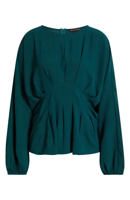 GIBSONLOOK Pleated Long Sleeve Top