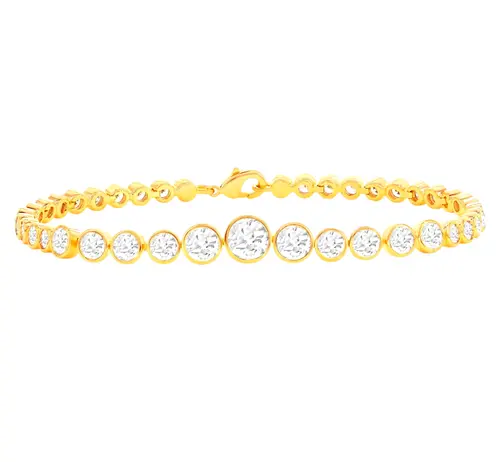 DONATELLO GIAN Name' Graduated Tennis Bracelet - Gold