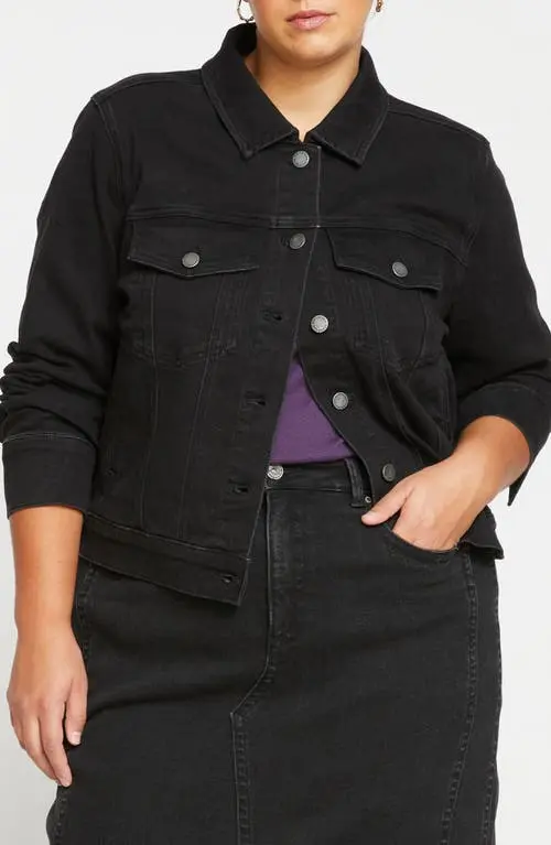 Universal Standard Kelsey Denim Jacket - Broken Black