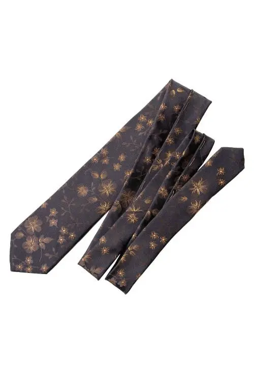 ELIZABETTA Silvio Extra Long Silk Jacquard Neck Tie