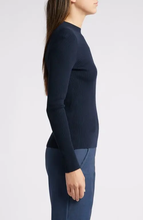 BOSS Feskiera Ribbed Mock Neck Sweater