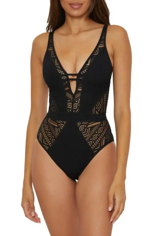 BECCA By Rebecca Virtue Color Play Lace One-piece Swimsuit - Black