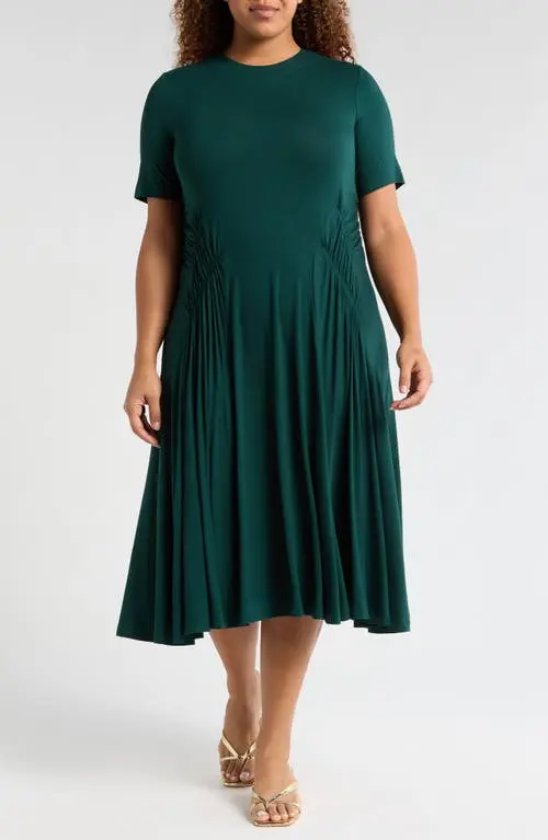 Universal Standard Devi Liquid Jersey Dress - Forest Green