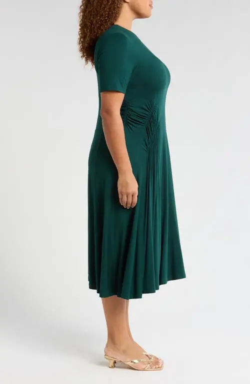 Universal Standard Devi Liquid Jersey Dress - Forest Green
