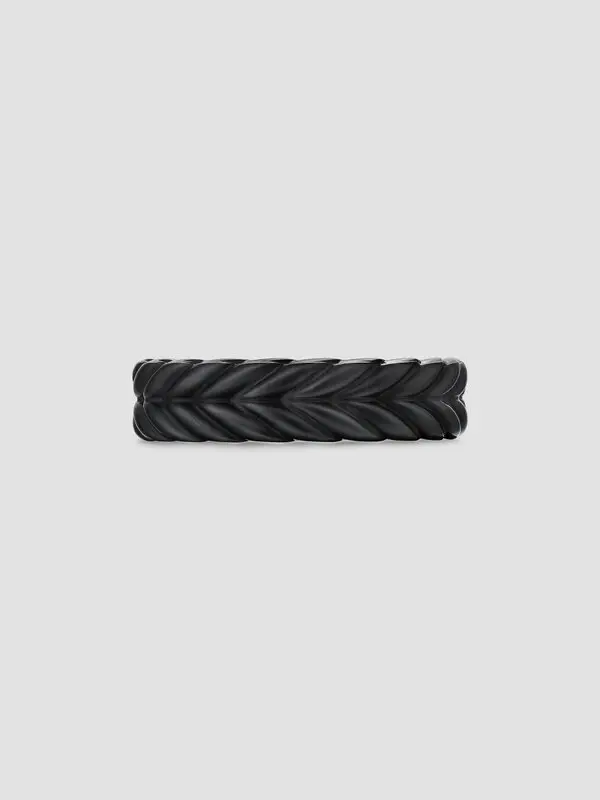 David Yurman Chevron Band Ring In Titanium, 6.2mm