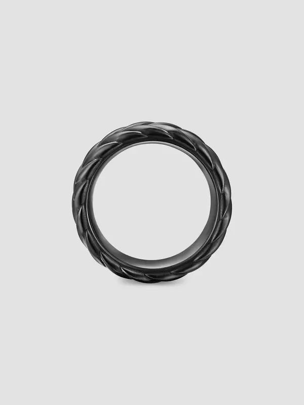 David Yurman Chevron Band Ring In Titanium, 9mm