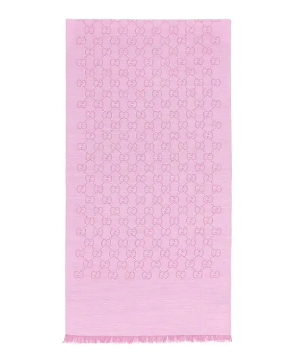 Gucci Gg Logo Scarf - Rose