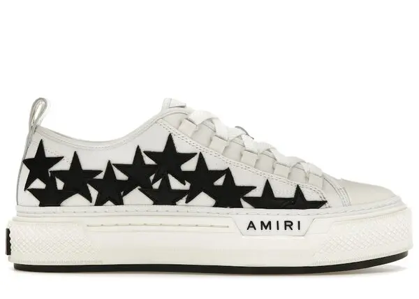 Amiri Stars Court Low Sneakers - White/black