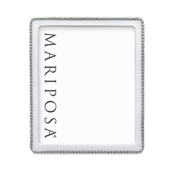 MARIPOSA Beaded Picture Frame, 8 X 10 - White