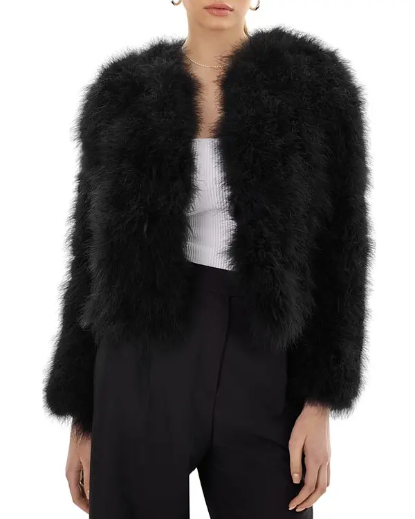 LAMARQUE Deora Feather Jacket - Black