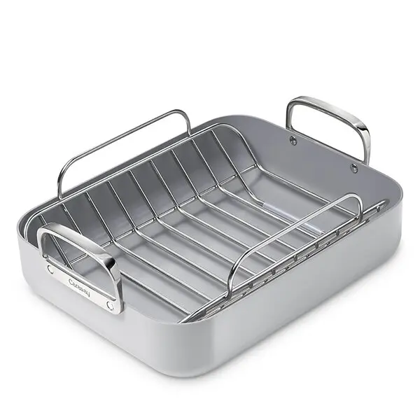 CARAWAY Nonstick Roasting Pan With Rack - Gray