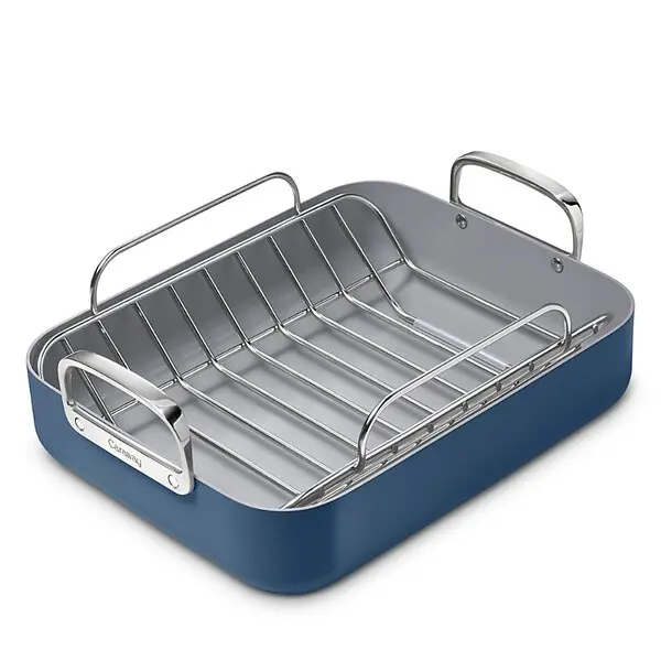 CARAWAY Nonstick Roasting Pan With Rack - Navy